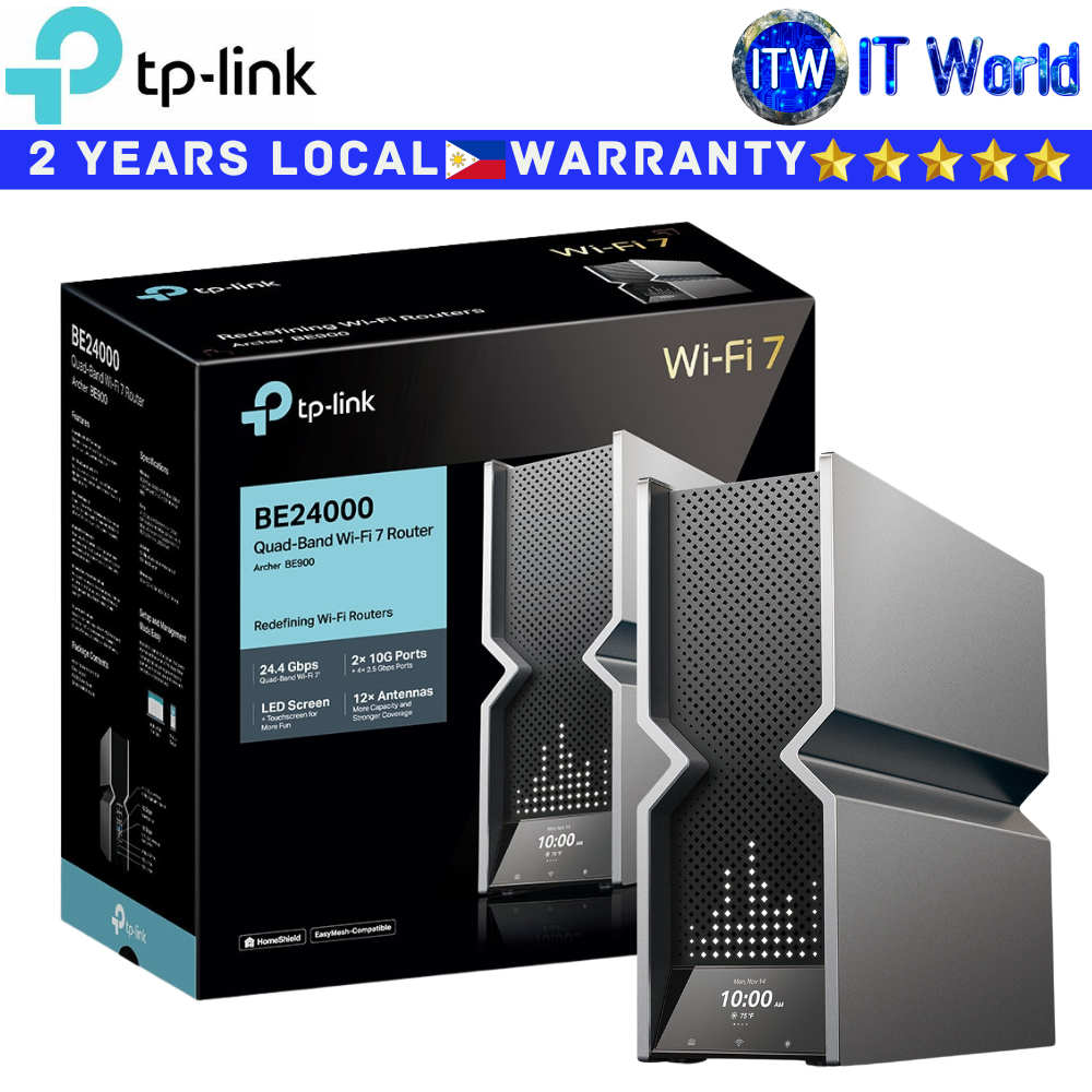 Itw | TP-Link Wireless Router Archer BE900 BE24000 Quad-Band Wi-Fi 7 ...