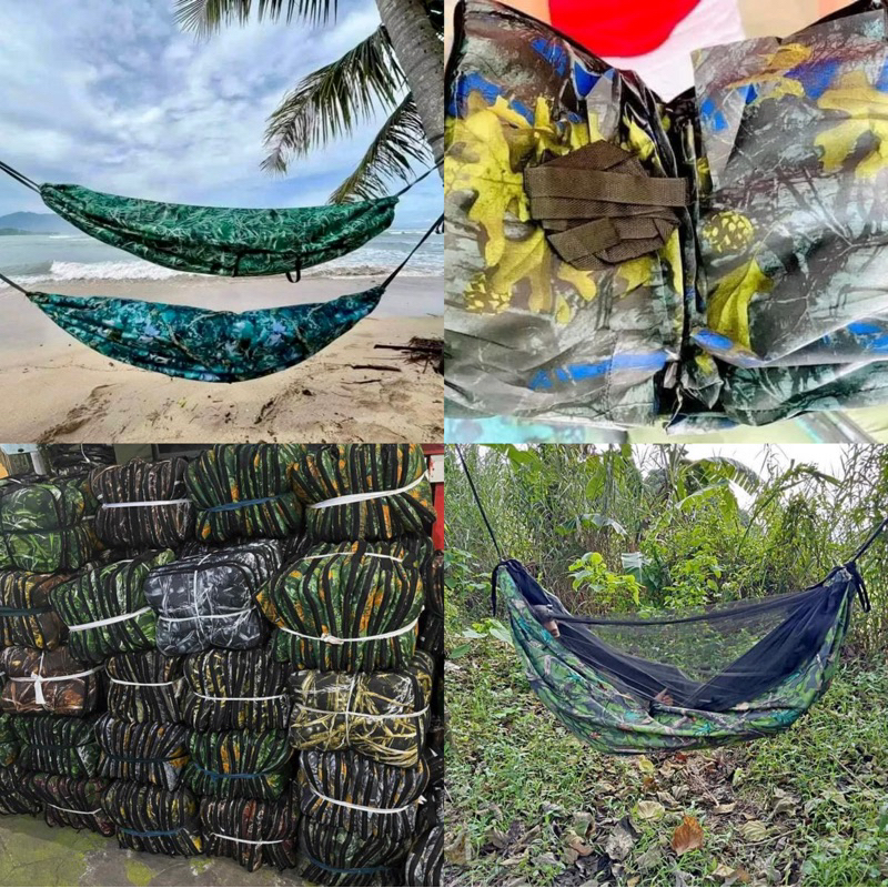7ft and 8ft hammock with net and free rope | Shopee Philippines