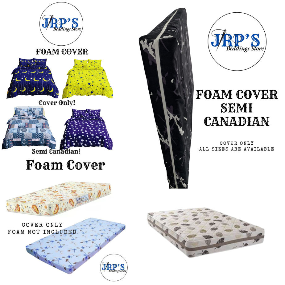 FOAM COVER L-SHAPE ZIPPER CHOOSE YOUR DESIGN(SEMI COTTON) | Shopee ...