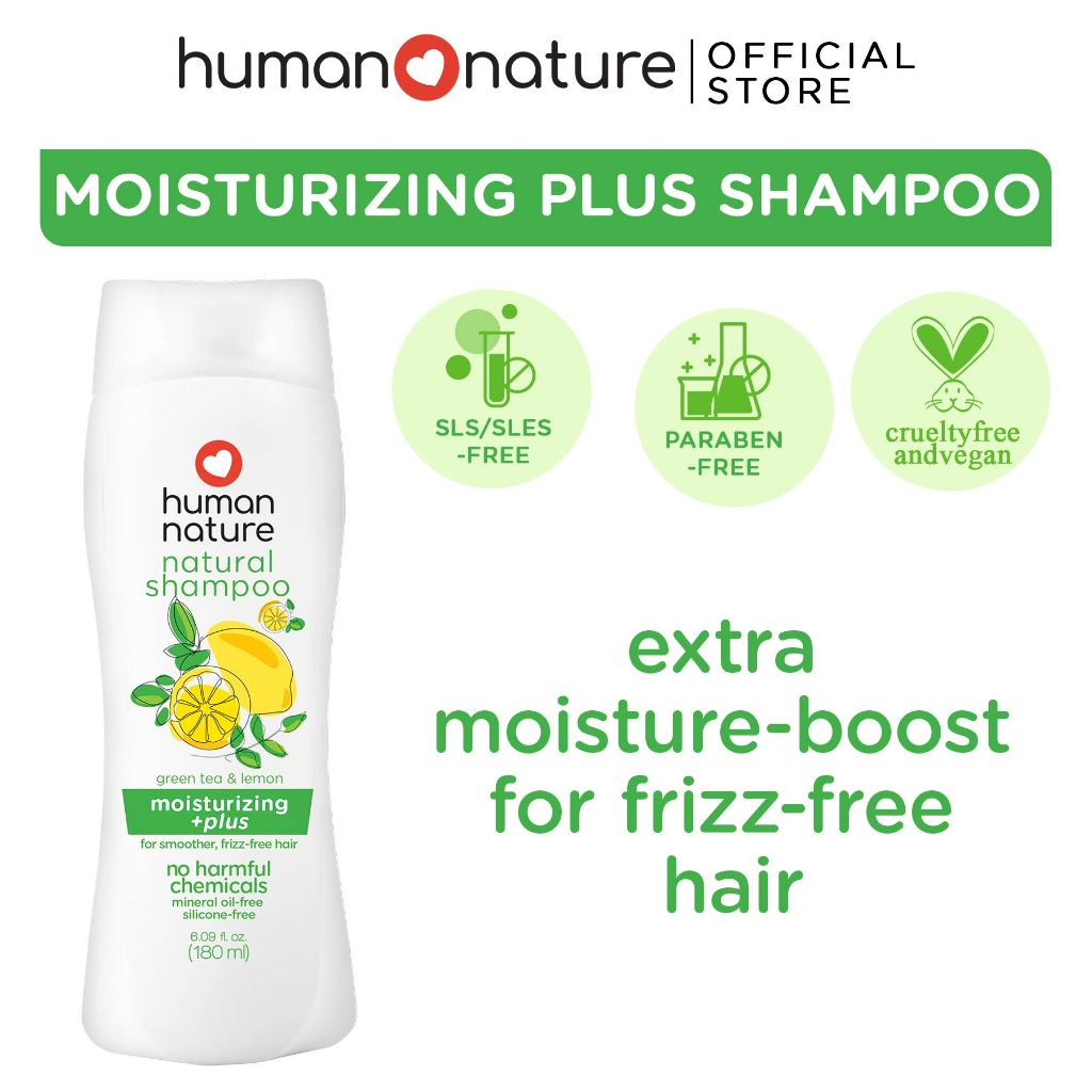 Human Nature Moisturizing Plus Shampoo Green Tea (No Harmful Chemicals ...