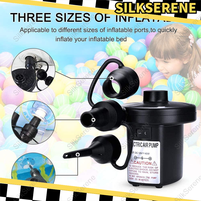 SilkSerene Portable Manual Electric AC Inflatable Pump Hand Held Pump ...