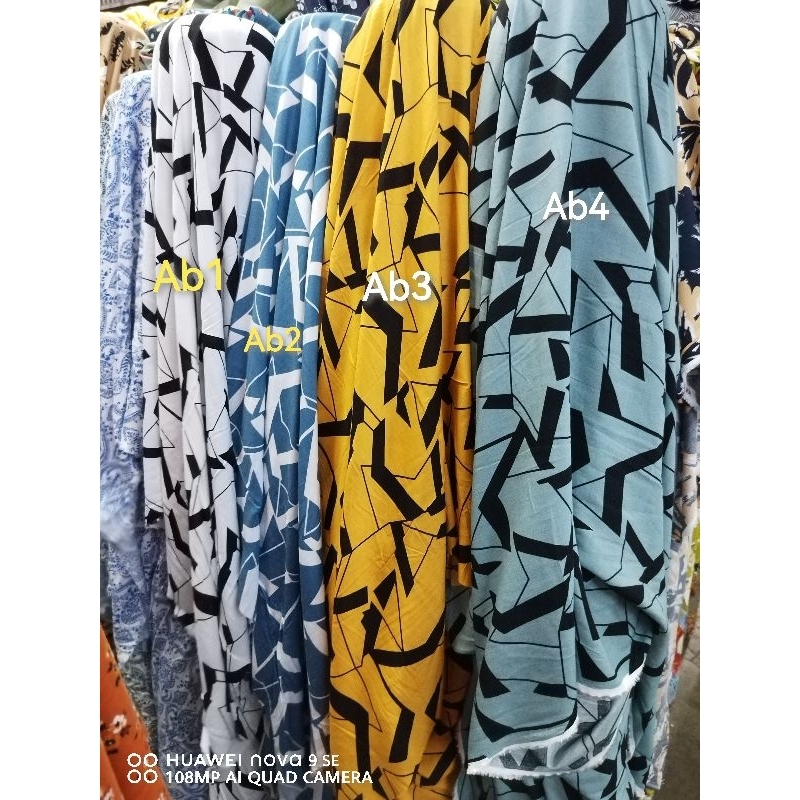 CHALLIS PRINTED FABRICS Sold yard (60
