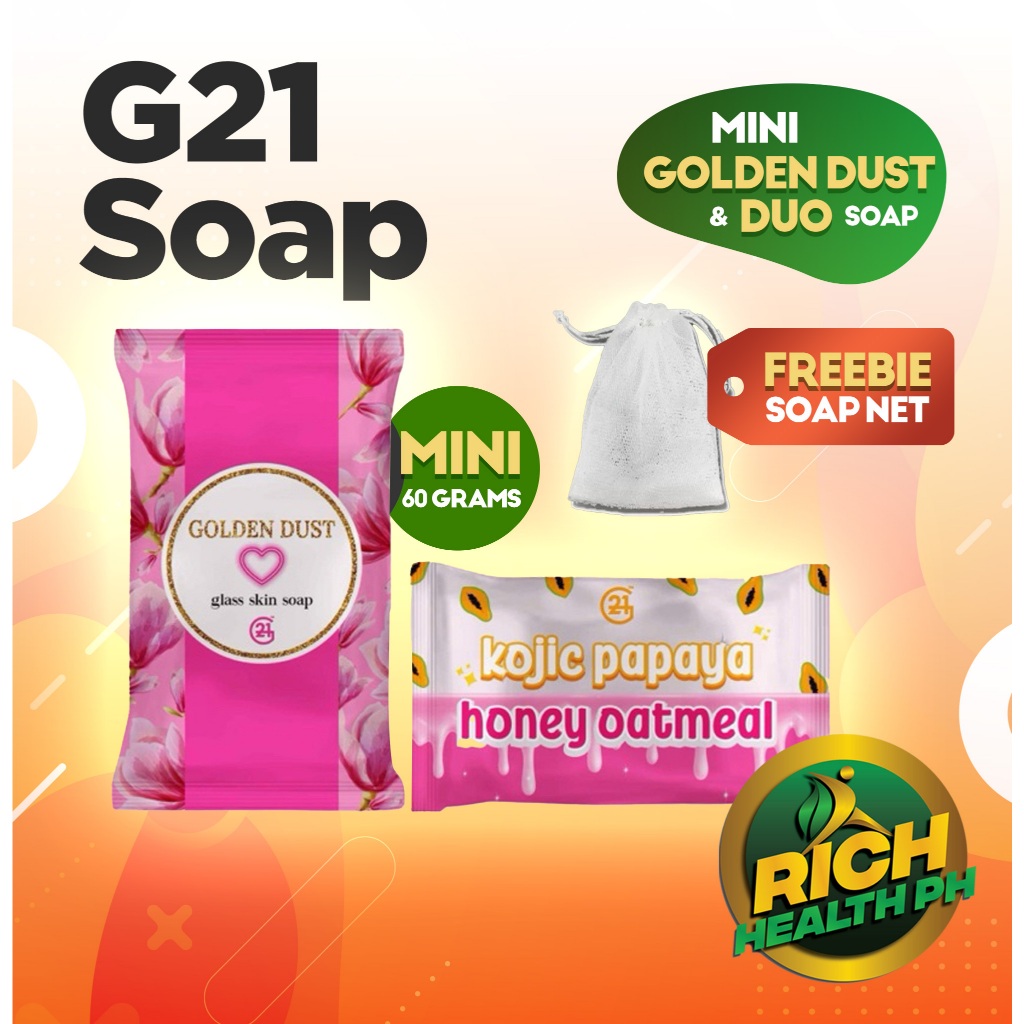 G21 Mini Combo Whitening Soap (Golden Dust + Duo Soap) 60grams | Shopee ...