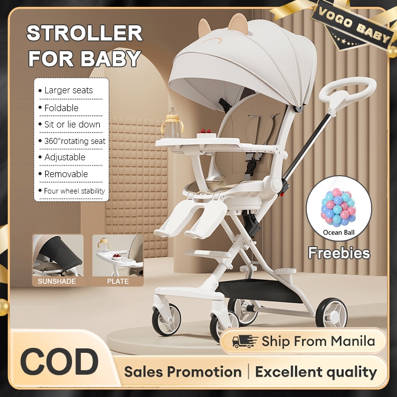 VOGO Baby Stroller With Dinner Tray Foldable Lightweight Travel Toddle ...