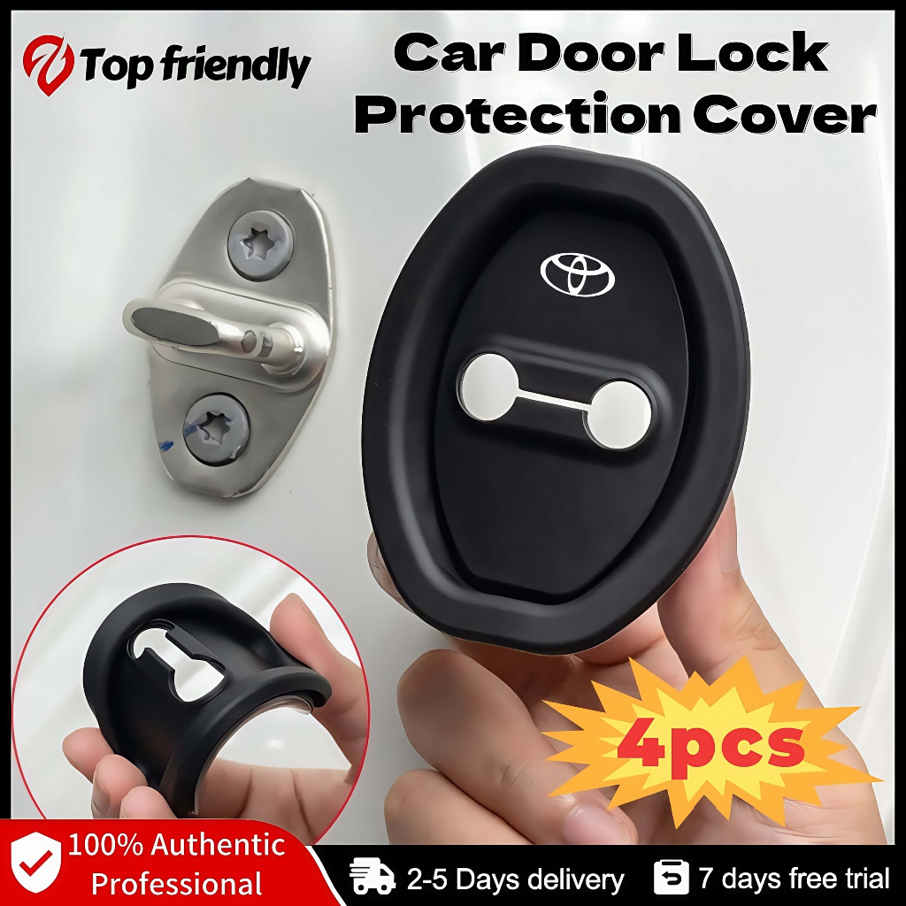 1/4pcs Car Door Shock-Absorbing Pad Door Lock Buckle Protector Cover ...