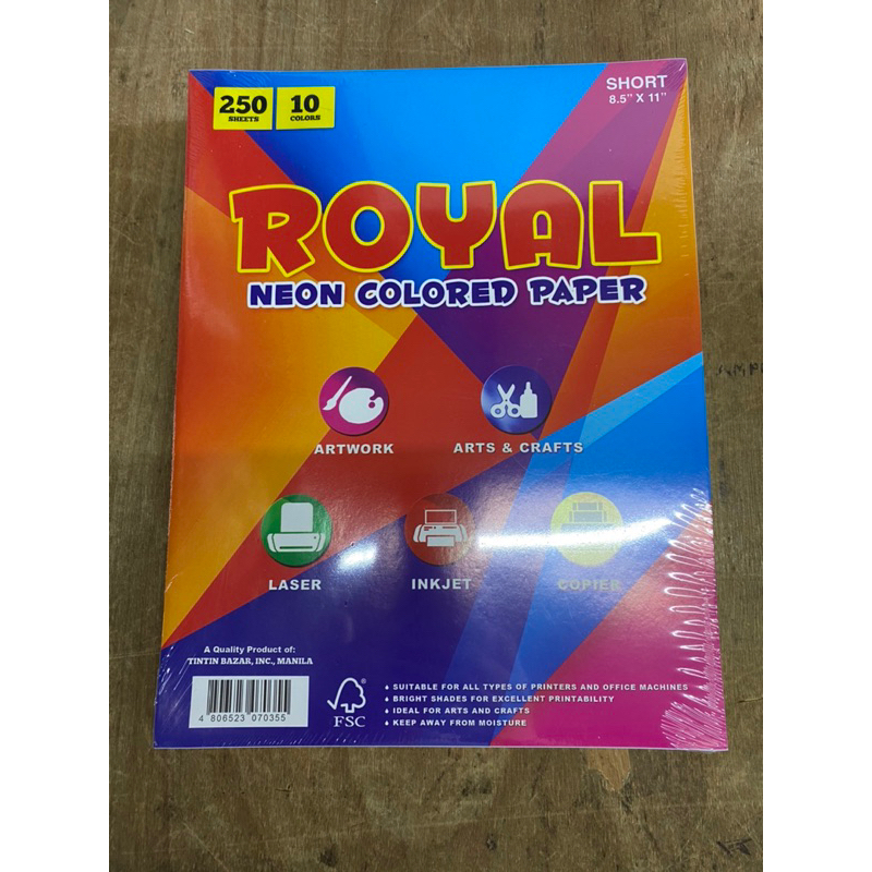 250 Sheets Spectra Color Premium Colored Paper Assorted 8.5x11 Letter ...