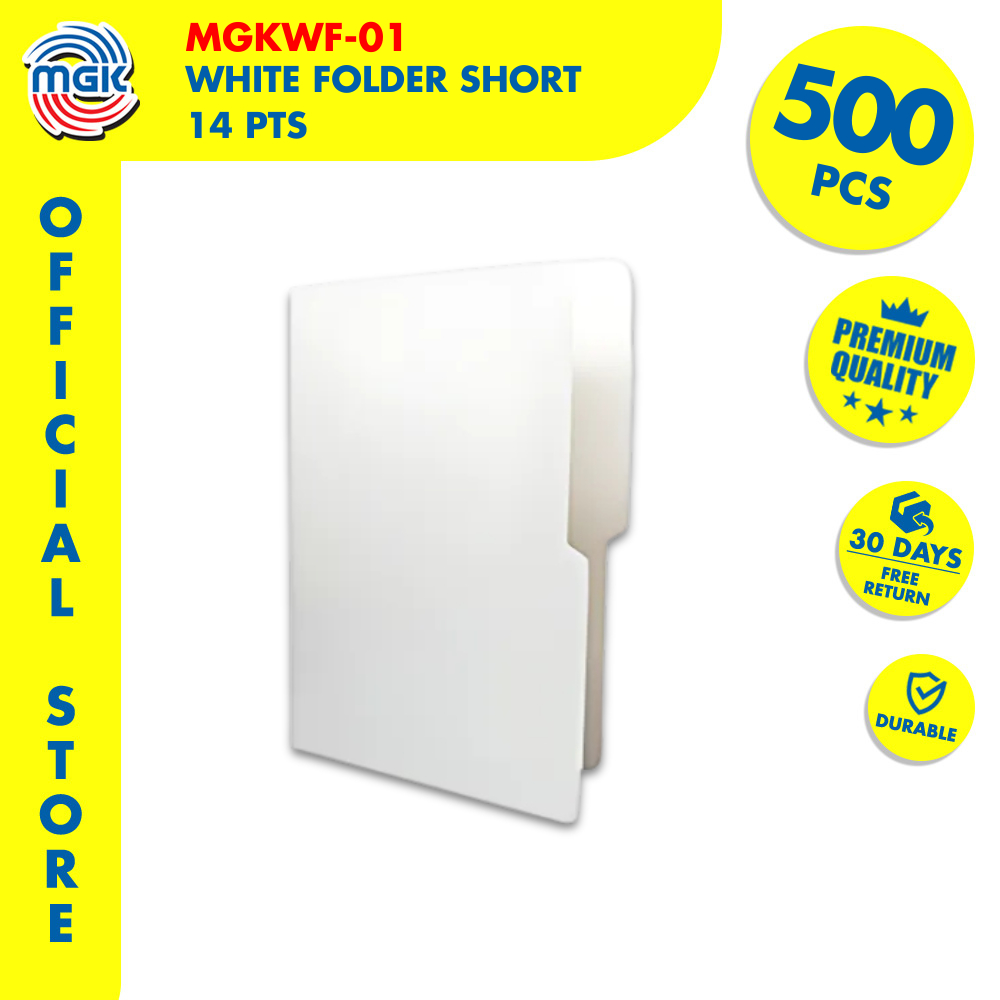 MGK White Folder 14 pts 500 pcs | Shopee Philippines