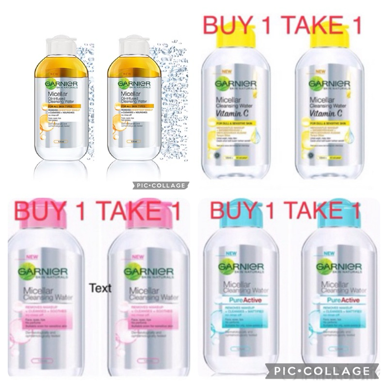 Garnier Pink Micellar Water 125ML Faci Wash 50ML BUY 1 TAKE 1 | Shopee ...