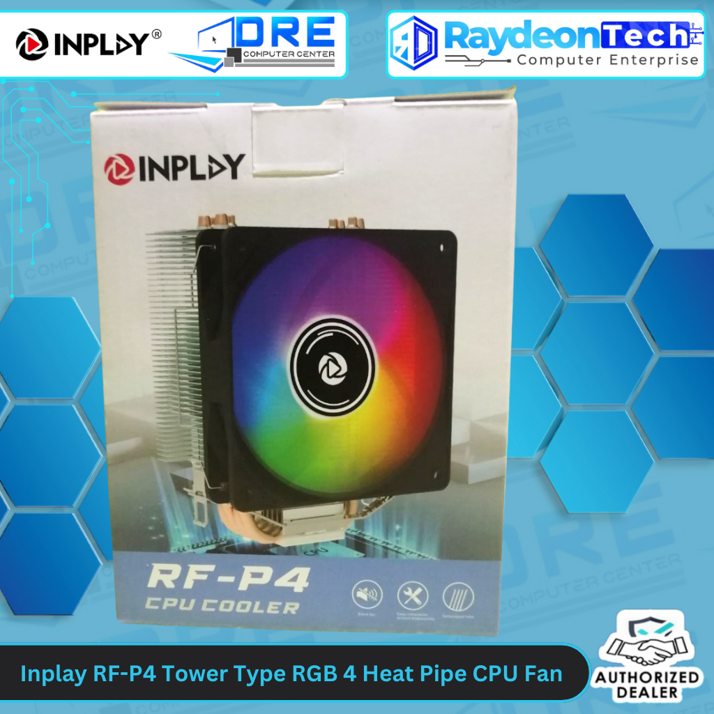 INPLAY RF-P4 TOWER RGB 4 HEAT PIPE CPU FAN | Shopee Philippines