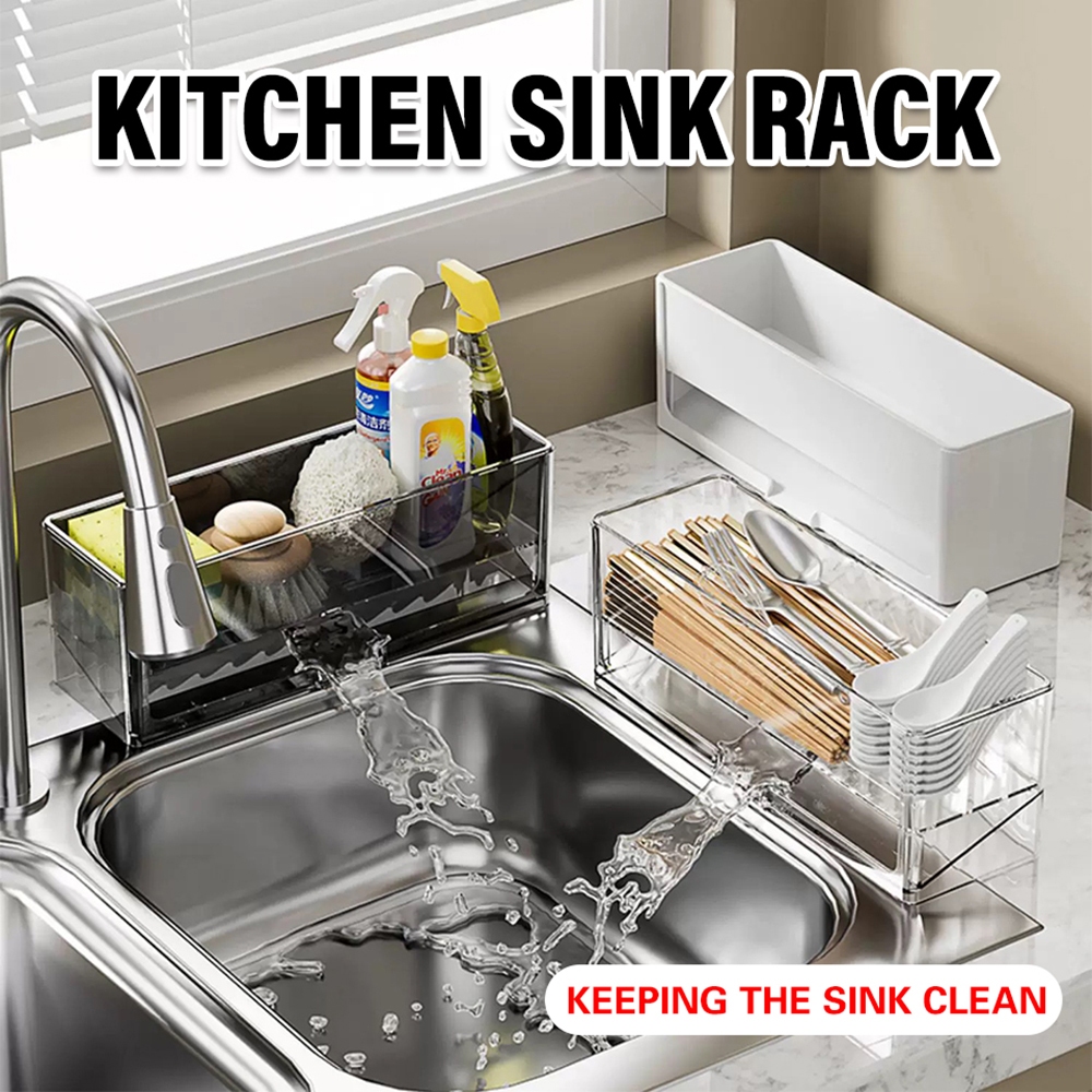 Kitchen Sink Storage Rack Multifunctional Sink Rack Dishwashing Sponge ...