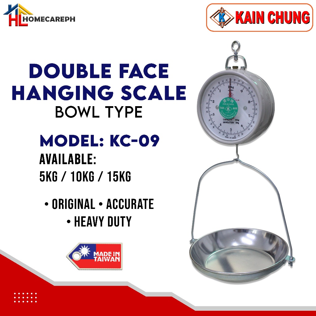 Kain Chung Double Face Hanging Scale KC-09 (Bowl Type) 5kg / 10kg ...