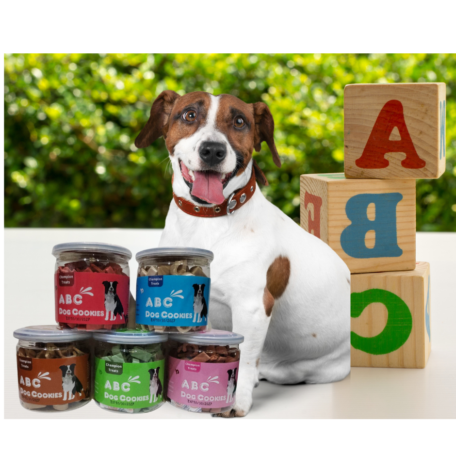 1-3-5jar ABC 5 lavors Champion Treats ABC Dog Cookies Dog Dental Treats ...