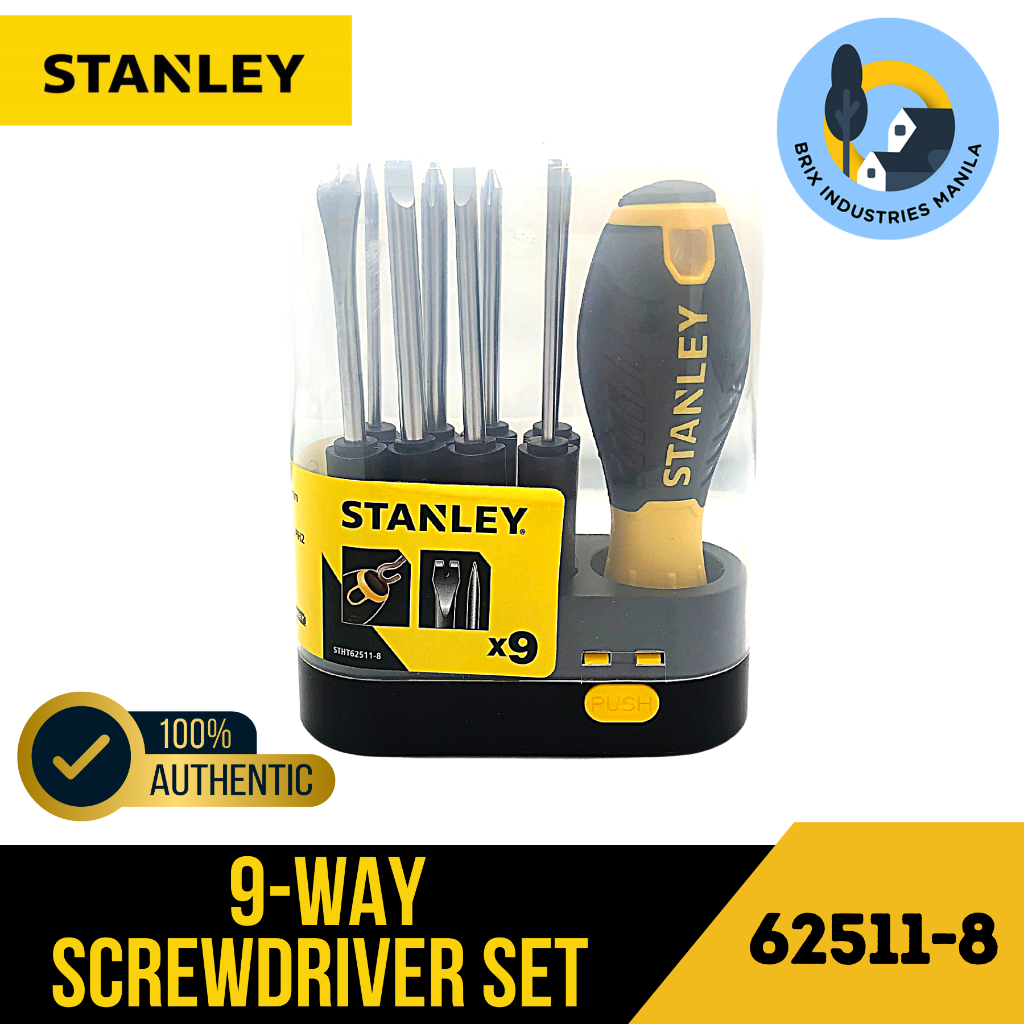 Stanley 9-Way Screwdriver Set 62511-8 Flat and Phillips Screw Driver ...
