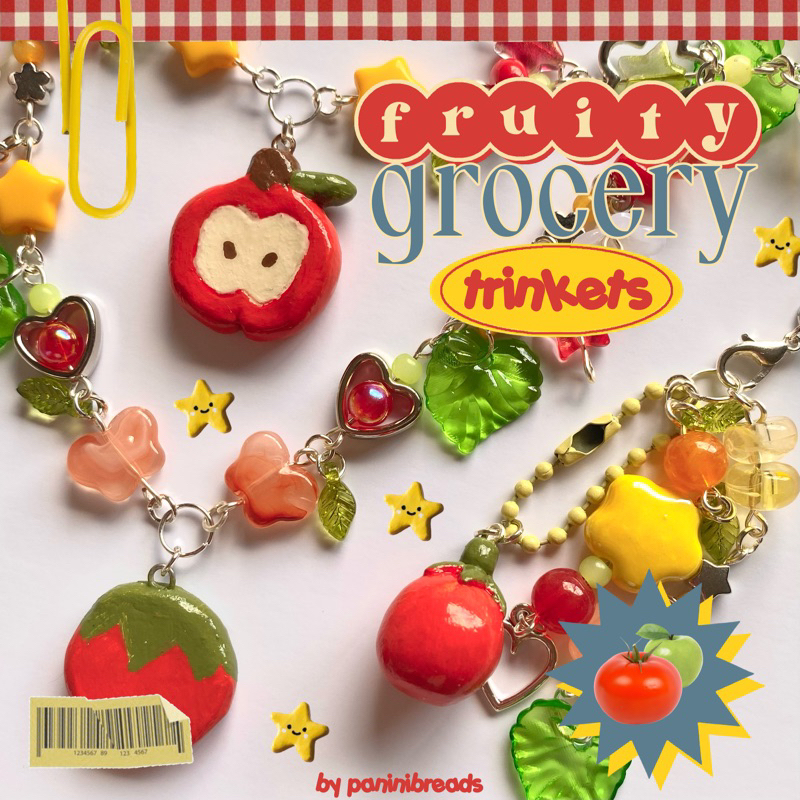 fruity grocery themed trinkets by paninibreads | Shopee Philippines