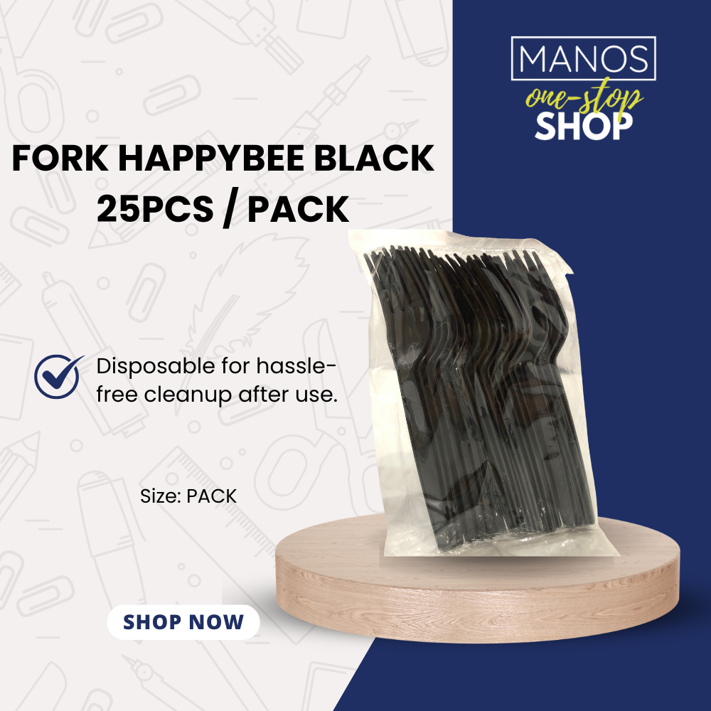 FORK HAPPYBEE BLACK 25PCS / PACK | Shopee Philippines