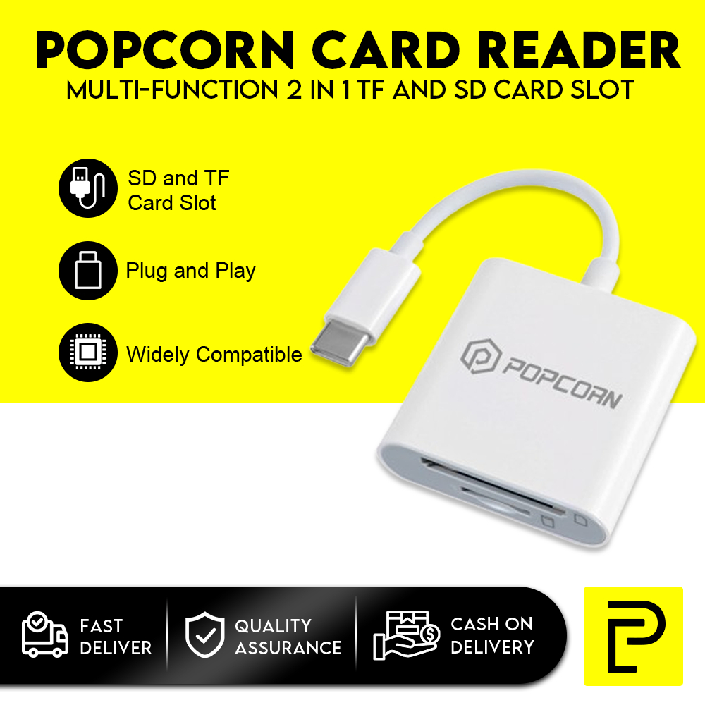Popcorn 2 in 1 Card Reader Adapter OTG for TF Card/Memory Micro SD Card ...