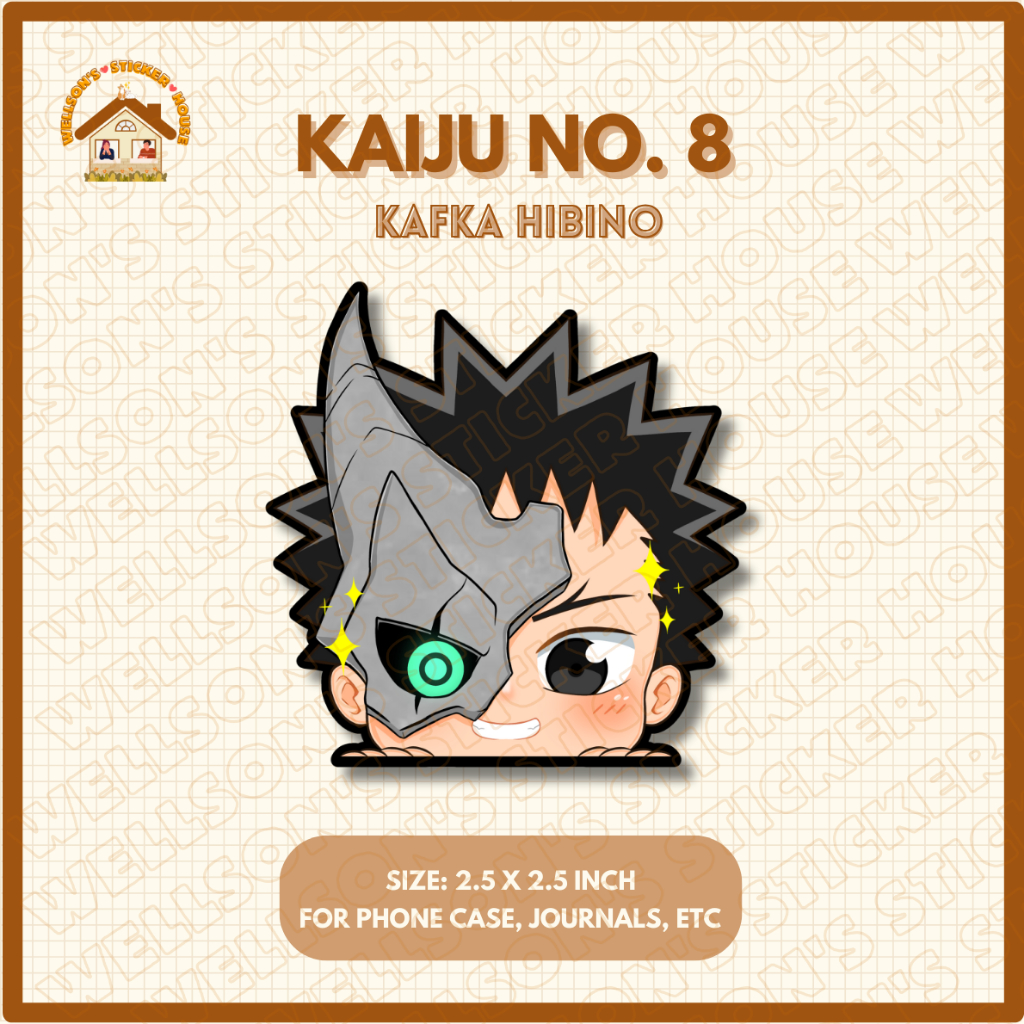 Anime Kaiju No. 8 Kafka Hibino Vinyl Waterproof Glossy Peeker Sticker ...