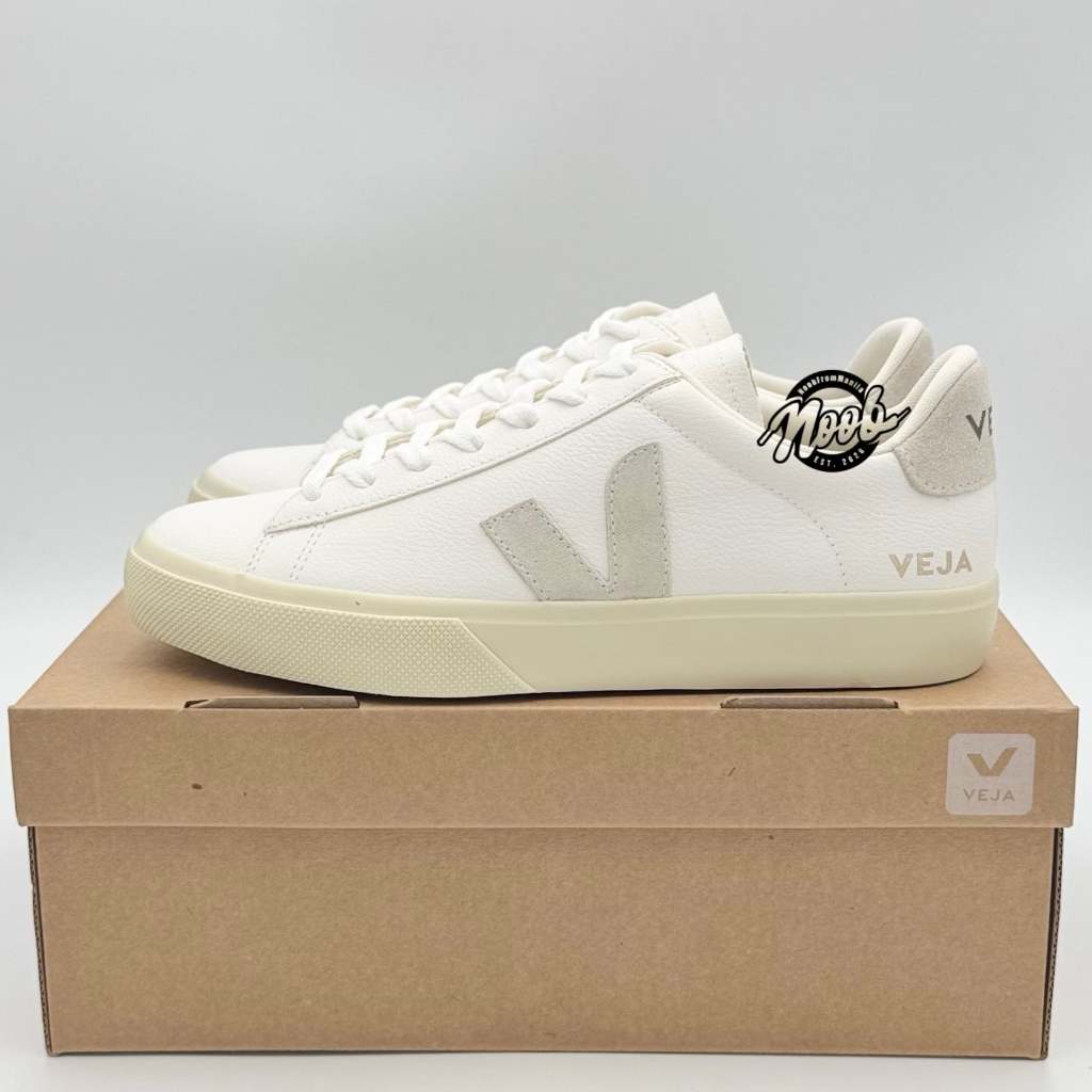 Original Veja Campo Chromefree Leather White Natural Suede | Shopee ...