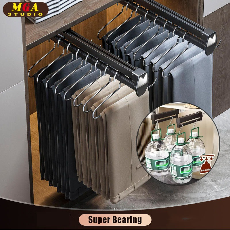 Multifunctional Pull-out Sliding Pant Rack Built-in Retractable Slide ...