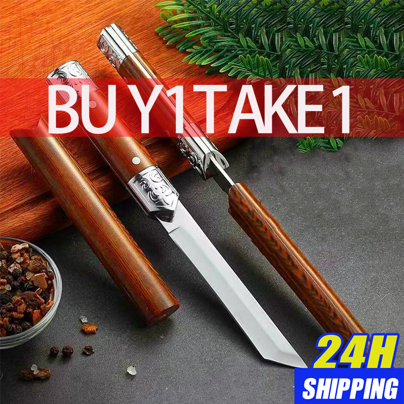 Knife Set Stainless Steel Chef Knife Bread Knife Cleaver Scissors ...