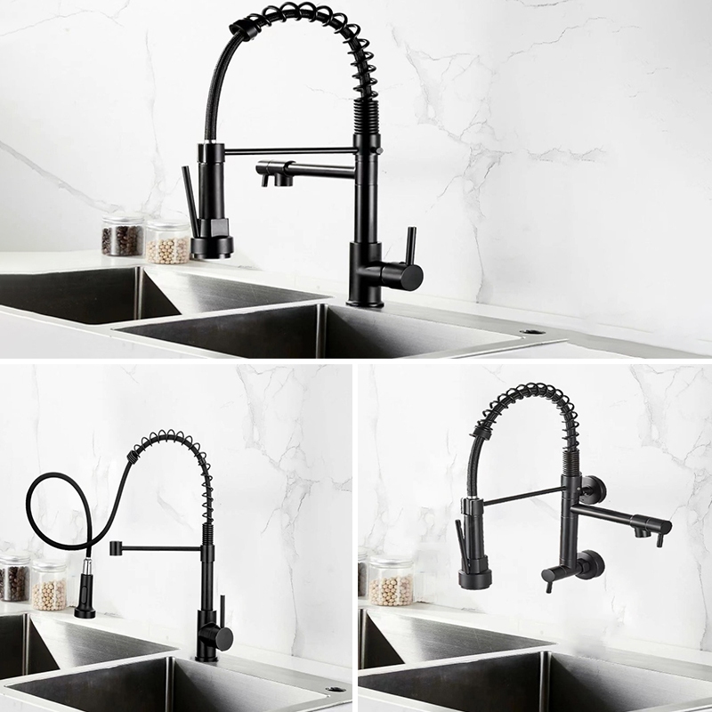 SUS304 Flexible Kitchen Faucet Rotate Freely 360° Stainless Steel Taps ...