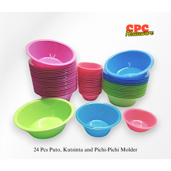24 Pcs Puto, Kuntsinta and Pichi-Pichi Molder/Puto Cups/ Putomold/Pichi ...