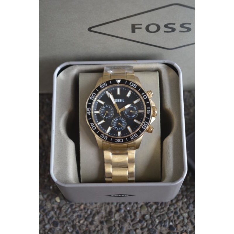 Fossil Bannon Multifunction Gold-tone Black Dial Mens Watch | Shopee ...