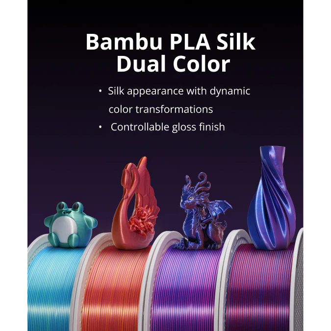 BambuLab SILK PLA Basic 3D Printer Filament, Smooth Finish, PLA 3D ...