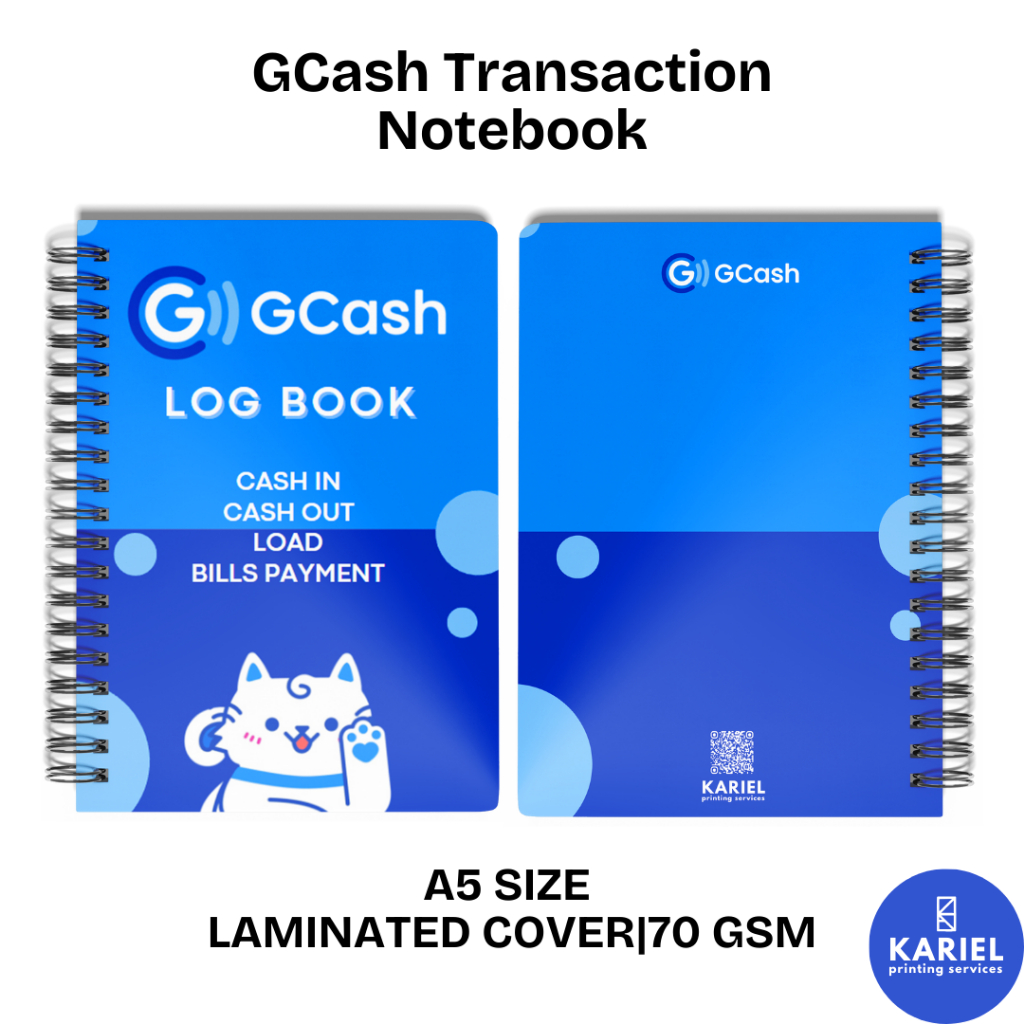 A5 size GCash Tracker & Notebook | Wire bind | 50 leaves or 100 leaves ...