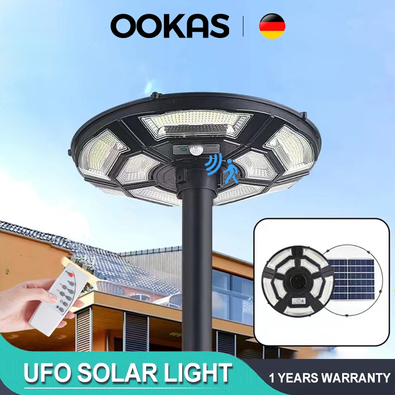 OOKAS UFO Solar Light Outdoor Waterproof Street Light Garden Lights Led ...