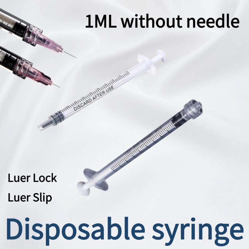 multifunction disposable sterility Luer Lock Luer Slip syringe 1ml/cc 100pcs/box without a ...