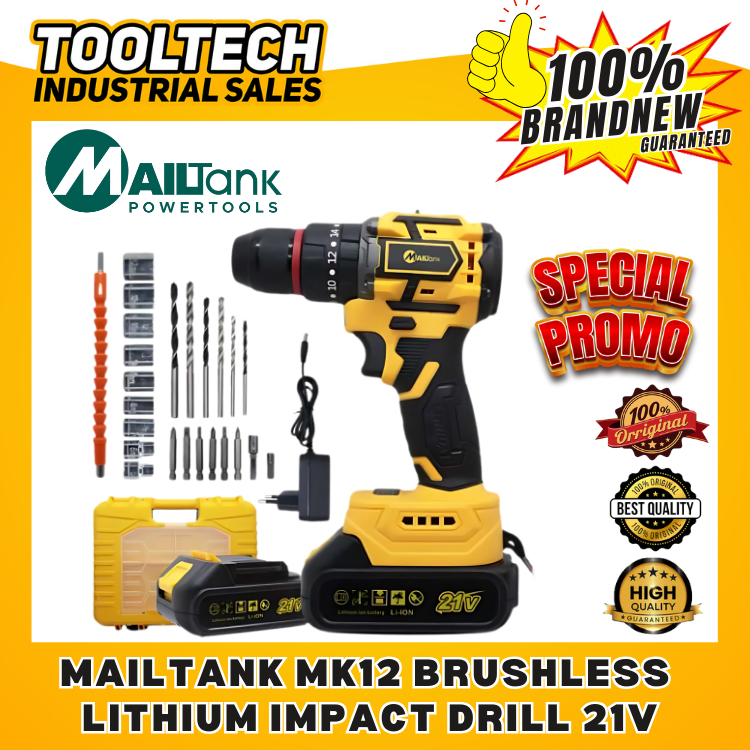 MAILTANK MK12 BRUSHLESS LITHIUM IMPACT DRILL 21V | Shopee Philippines