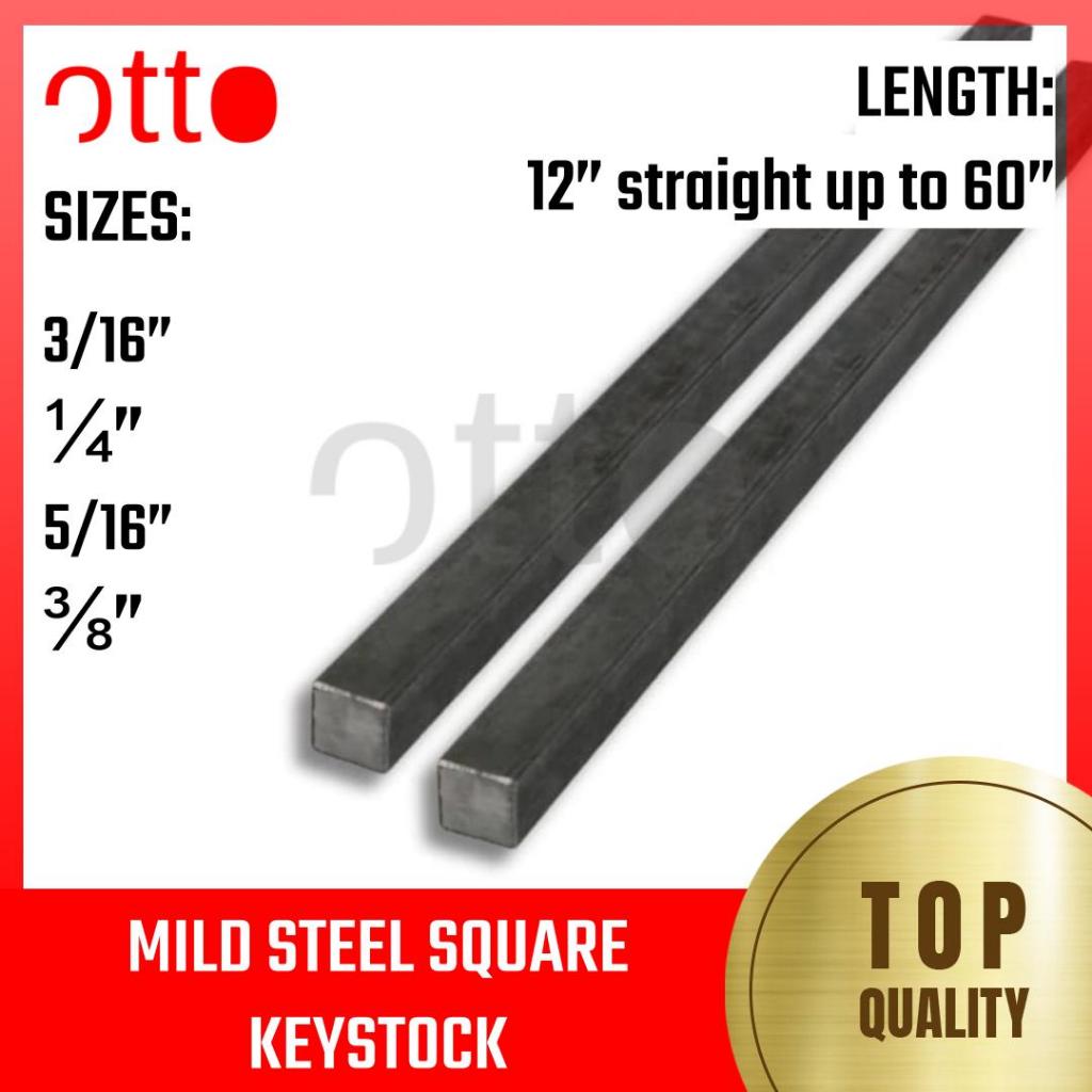Mild Steel Square Keystock 3/16" to 3/8" size (1 METER LENGTH) | Shopee ...