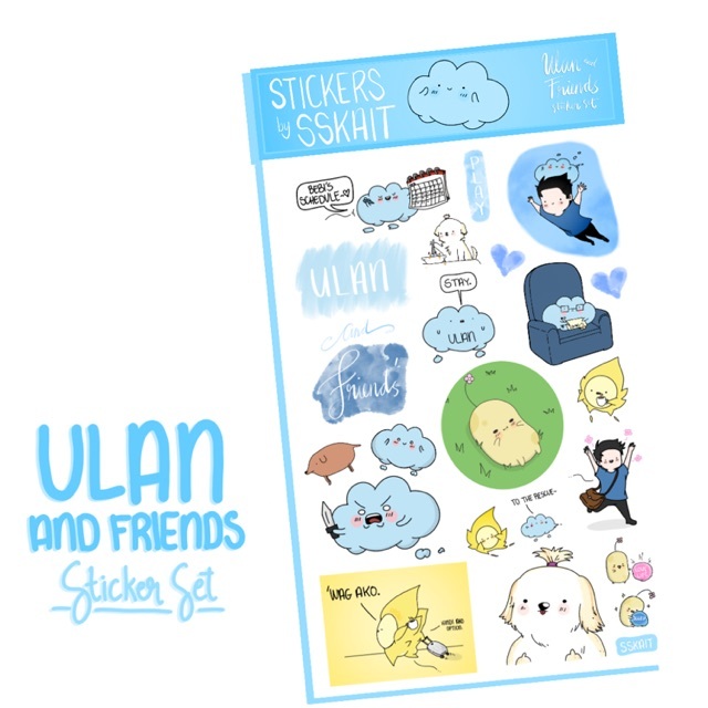 SSKAIT Ulan and Friends - Funny Mood Waterproof Sticker Sheet | Shopee ...