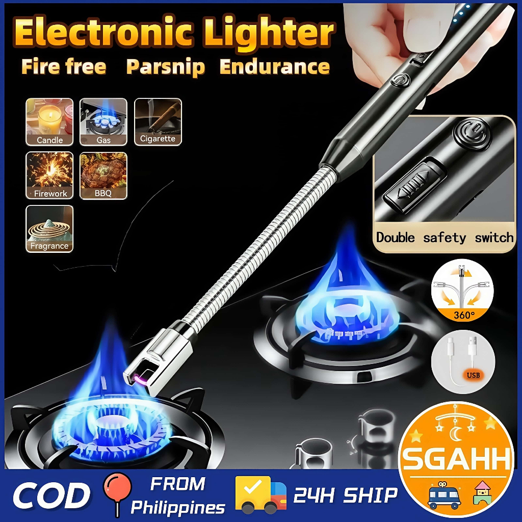 Candle Lighter Rechargeable Electric Arc Lighter Windproof Flameless ...