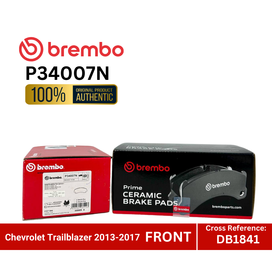 Brembo Brake Pads for Chevrolet Trailblazer P34007N DB1841 brakepads ...