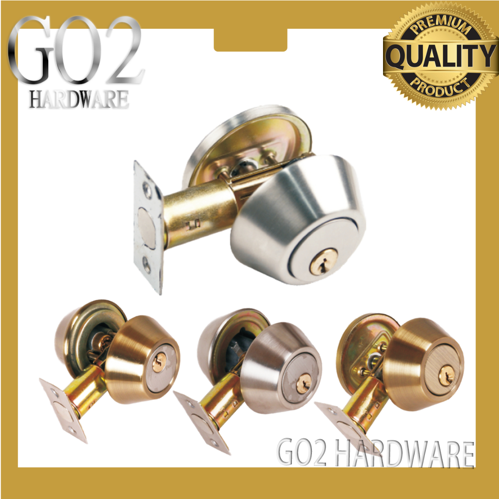 Stainless Steel Muted Door Deadbolt Knob Two Way Set for Doors | Shopee ...