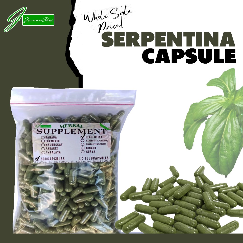 WHOLESALE SERPENTINA CAPSULES 500MG BULK IN ZIP POUCHES | Shopee ...