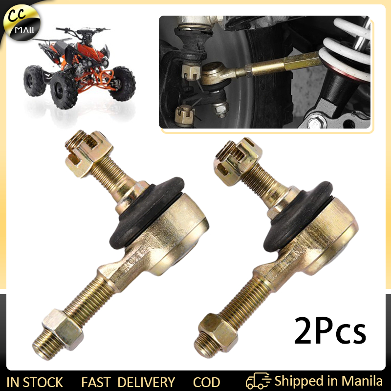 1 Pair Tie Rod End 10mm Top & Side Thread Left and Right Hand Tie Rod Ball Joint For Atv ...