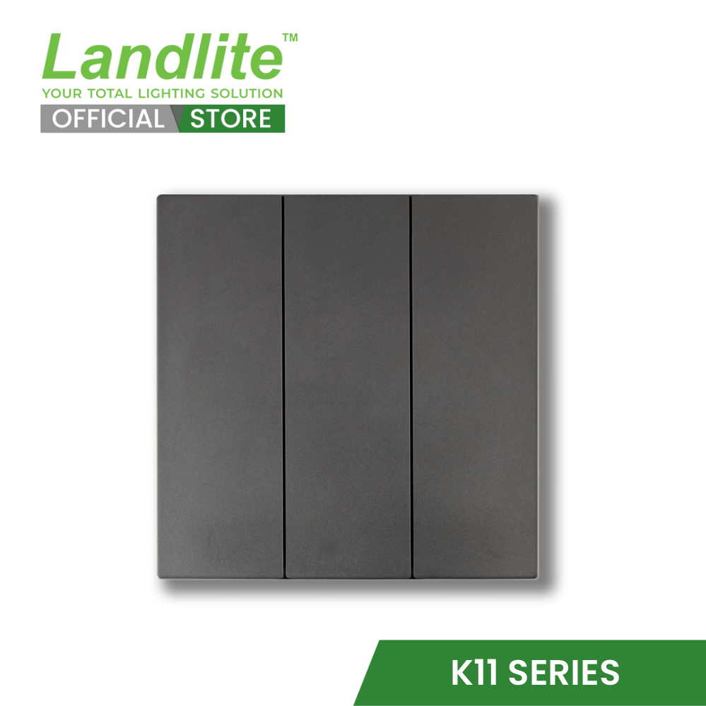 Landlite Wiring Devices (LWD-K11-3G3W GLASS GRAY) | Shopee Philippines