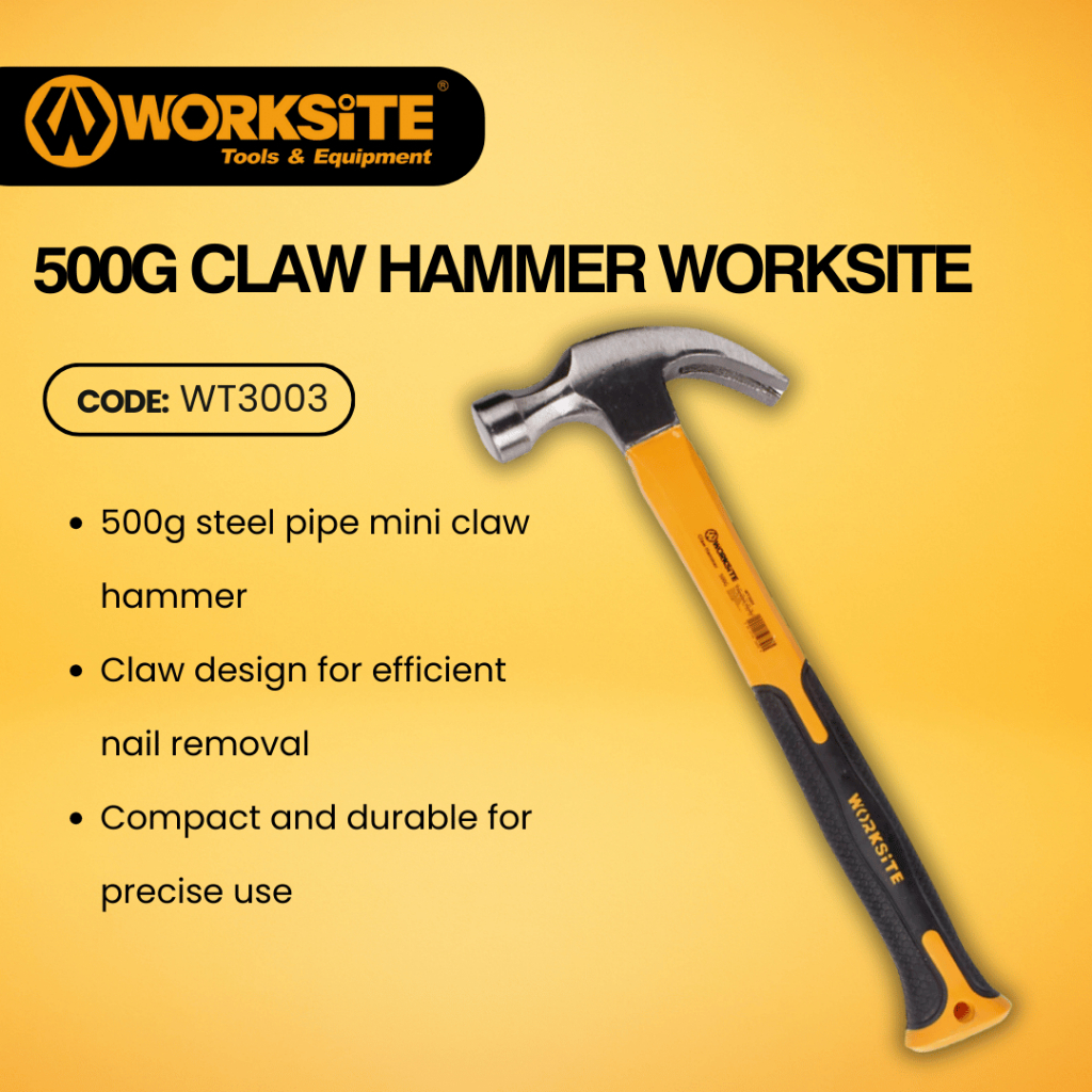 WORKSITE - WT3003 500G CLAW HAMMER WORKSITE | Shopee Philippines