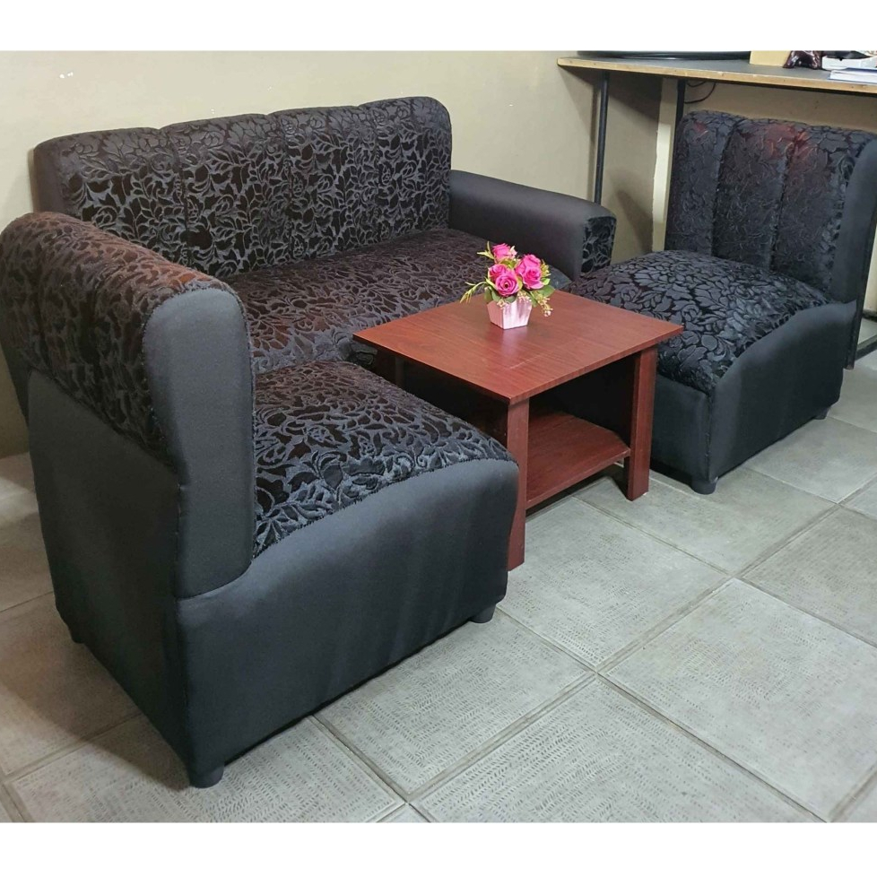 SALA SET BLACK VELVET WITH TABLE(FREE DELIVERY NCR ONLY) | Shopee ...