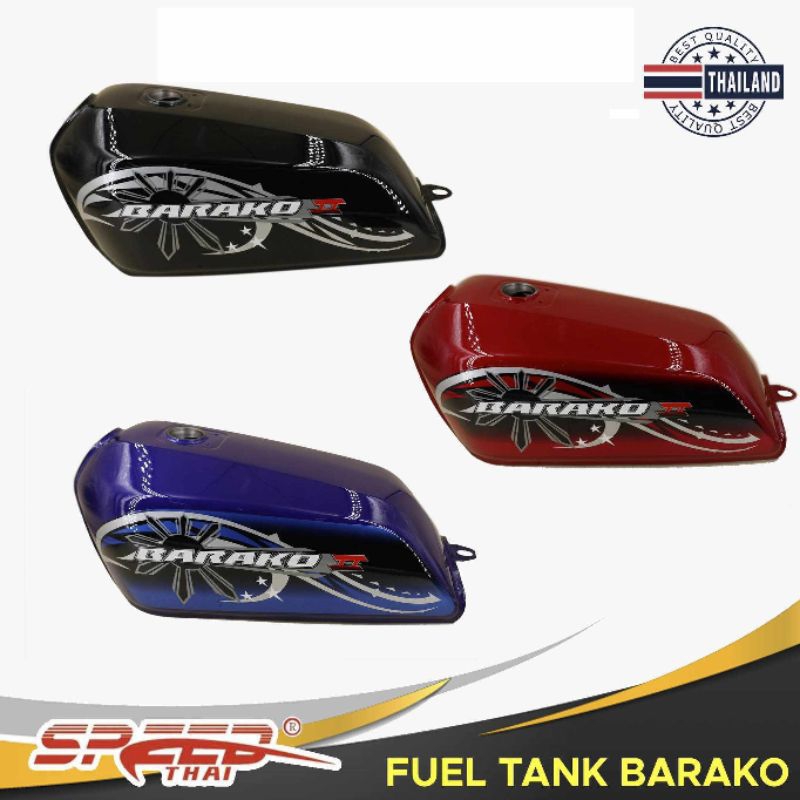 FUEL TANK ASSY KAWASAKI BARAKO II 175 BLACK/RED SPEED THAI ORIGINAL ...
