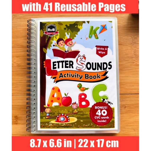 Letter Sounds Activity Book for Kids | 41 Wipe Clean Pages with Free ...