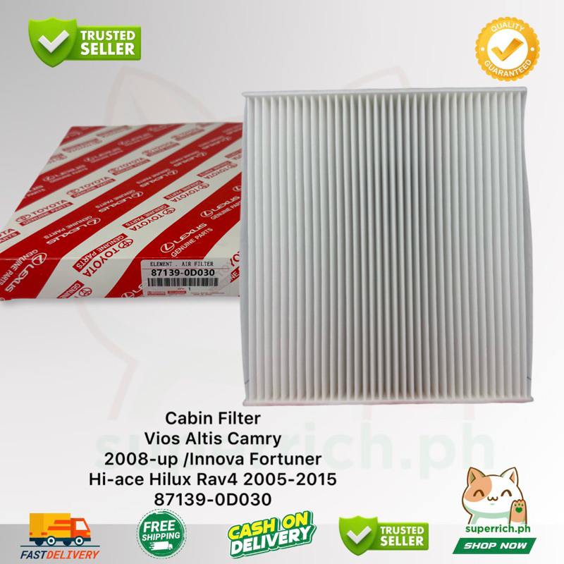 Cabin Filter Toyota Altis Vios Camry 2008-up/ Innova Fortuner Hiace ...