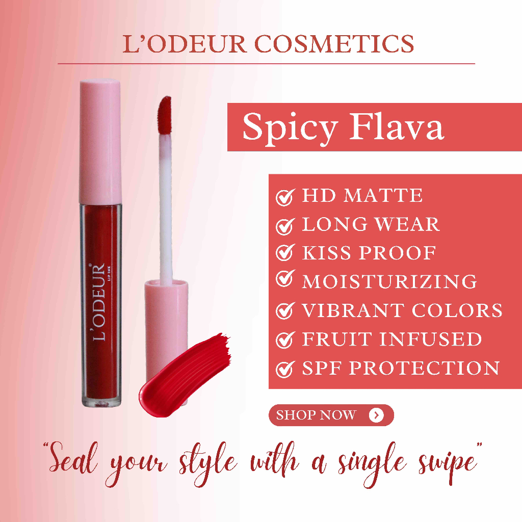 L'ODEUR HD MATTE LONG WEAR LIP INK SPICY FLAVA | Shopee Philippines