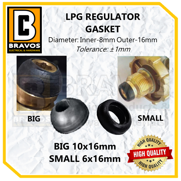 WHOLESALE 100 PCS LPG Regulator Rubber Big & Small Gasket Bullnose Goma ...