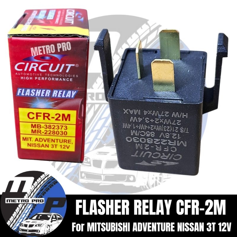 CIRCUIT Flasher Relay(CFR-2M)For MITSUBISHI ADVENTURE, NISSAN 3T 12VOLTS | Shopee Philippines