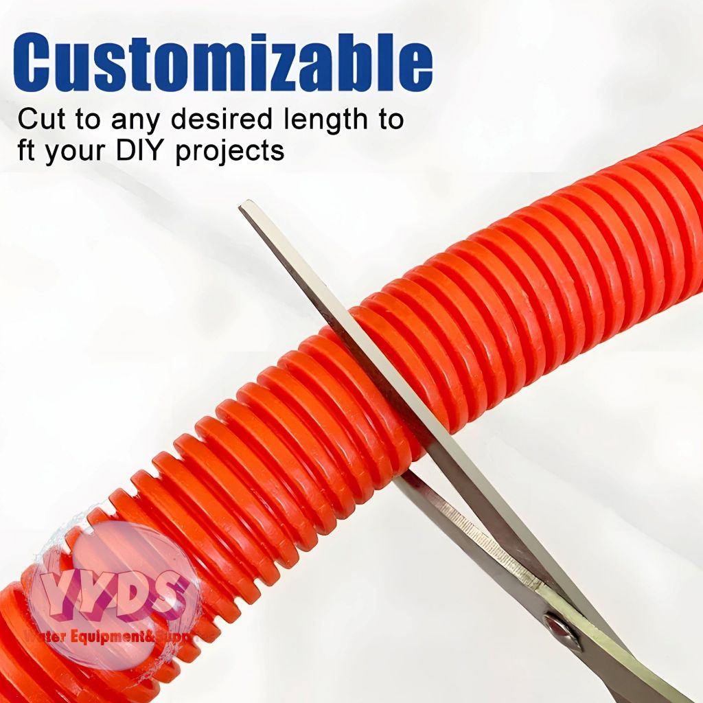 PVC ORANGE FLEXIBLE HOSE 1/2," 3/4" ELECTRICAL CONDUIT (SOLD PER ROLL 50/100 METERS) | Shopee ...