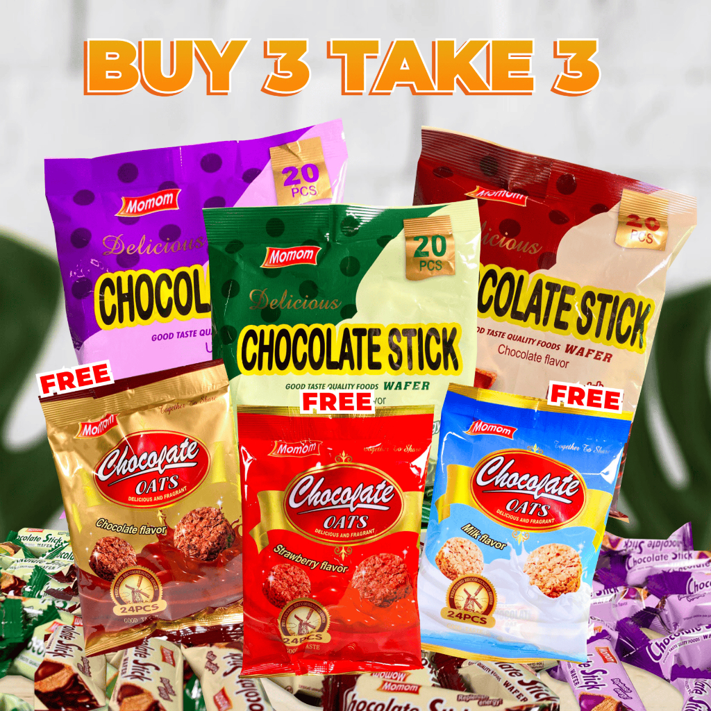 [BUY 3 TAKE 3] Chocolate Sticks, Ube Sticks, Matcha Sticks with 3 packs ...